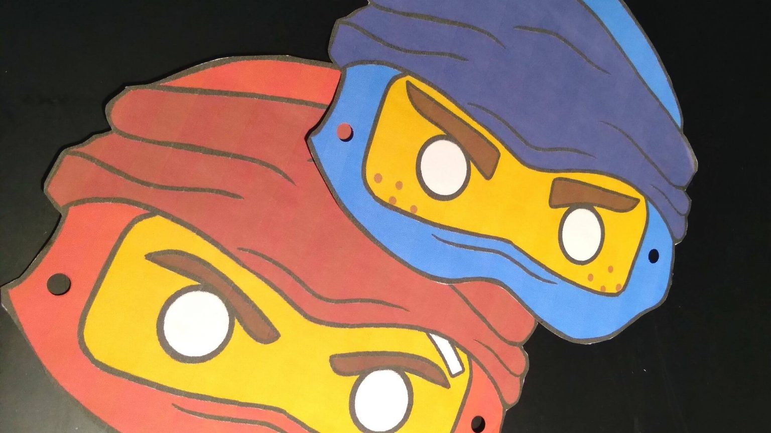 Ninjago Coloring Page Mask Printable - Joy in Crafting