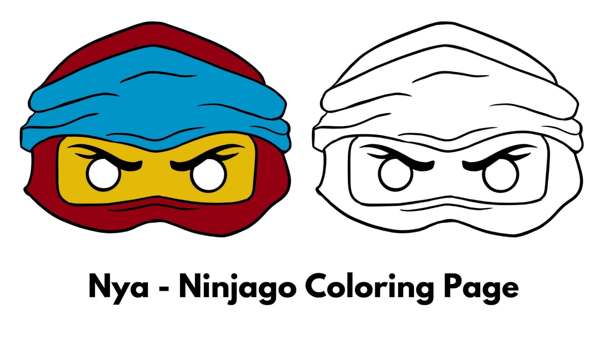 Ninjago Coloring Page Mask Printable - Joy in Crafting