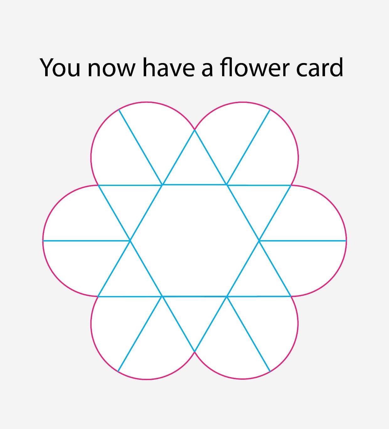 Easy Flower Twist Card Template without using a compass - Joy in Crafting