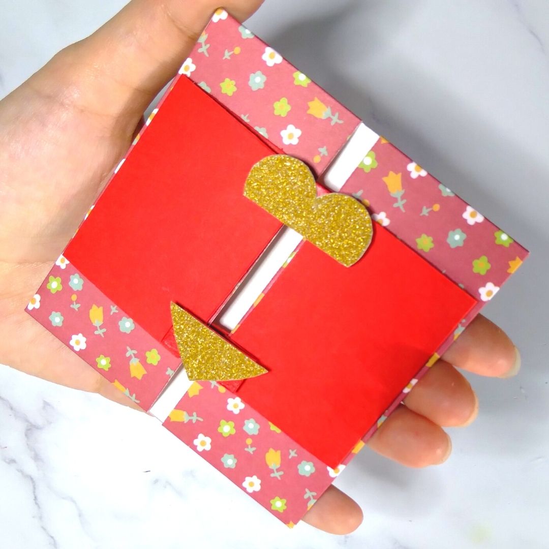 Valentines Day Card Template Heart Lock Slider - Joy in Crafting