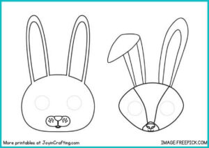 Easter Bunny Mask Printable Coloring Page - Joy in Crafting
