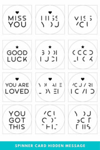 Surprise Spinner Card with a hidden message - Joy in Crafting