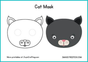 Farm Animal Mask Printable Coloring Page - Joy in Crafting