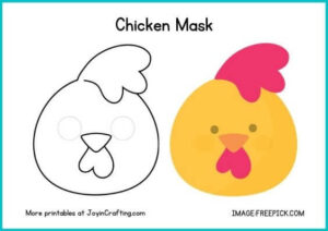Farm Animal Mask Printable Coloring Page - Joy in Crafting