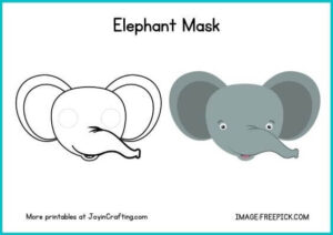 Jungle Animal Mask Printable Coloring Page - Joy in Crafting