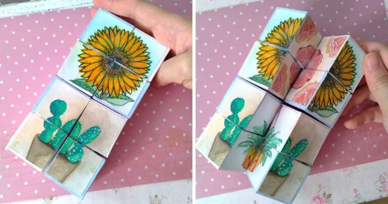 DIY Photo Cube with Template (SVG + PDF) - Joy in Crafting