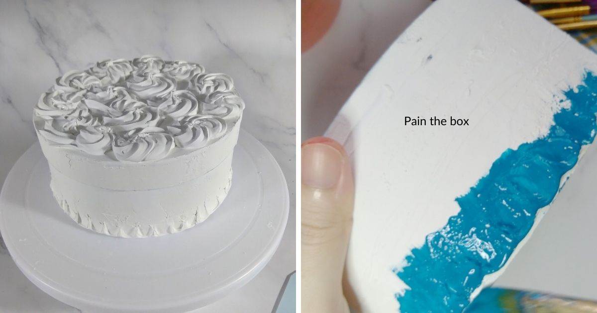 Gift Box Made of Fake Cake Tutorial - Joy in Crafting