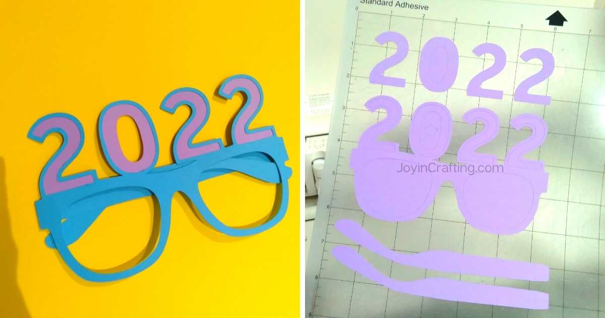 2022 New Year Party Glasses Template - Joy in Crafting