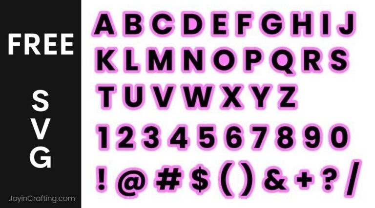 Free Alphabet / Numbers SVG Cricut Cutting Files - Joy in Crafting
