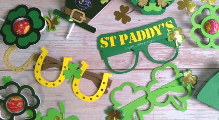 Party Paper Glasses for St. Patrick's Day Template - Joy in Crafting