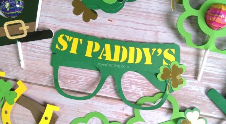 Party Paper Glasses for St. Patrick's Day Template - Joy in Crafting