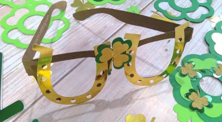 Party Paper Glasses for St. Patrick's Day Template - Joy in Crafting