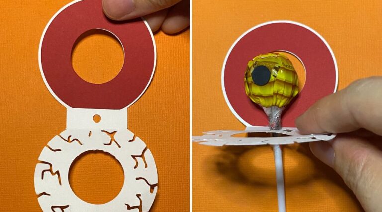 Halloween Paper Lollipop Holder Template - Joy in Crafting