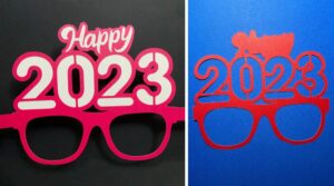 2023 New Year Party Glasses Template - Joy in Crafting