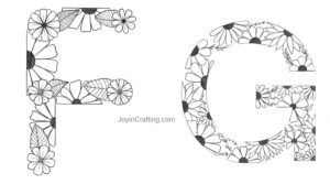Floral Letter Coloring Page PDF Printables - Joy in Crafting