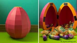 3D Easter Egg Box Papercraft Template