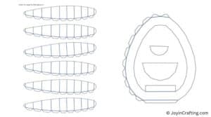 3D Easter Egg Box Papercraft Template