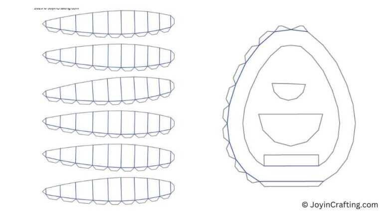 3D Easter Egg Box Papercraft Template