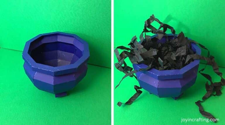 3D Paper Pot of Gold Papercraft for St Patrick's Day - Joy in Crafting