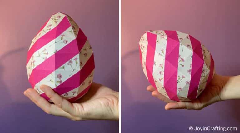 Spiral 3D Paper Easter Egg Template - Joy in Crafting