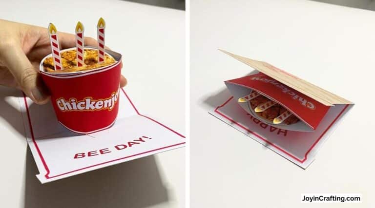 DIY Jollibee Chicken Bucket Pop-Up Birthday Card - Joy in Crafting