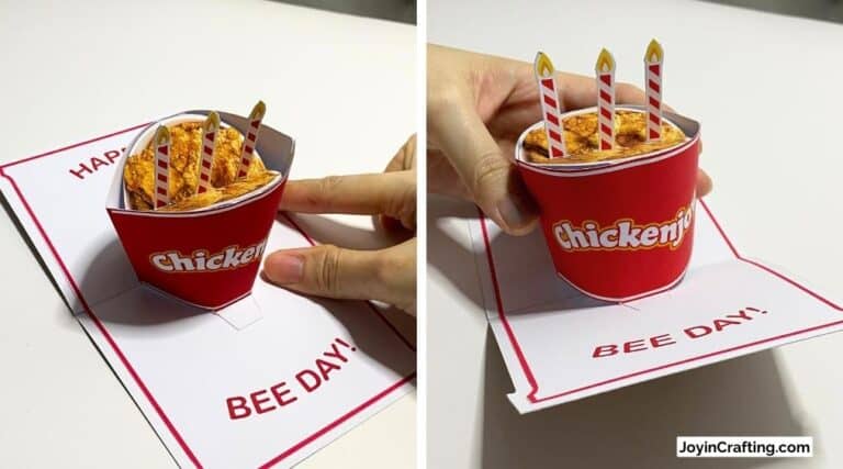 DIY Jollibee Chicken Bucket Pop-Up Birthday Card - Joy in Crafting