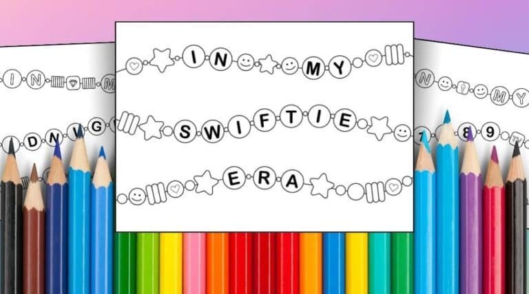 Taylor Swift Friendship Bracelet Coloring Pages - Joy in Crafting