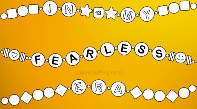 Taylor Swift Friendship Bracelet Coloring Pages - Joy in Crafting