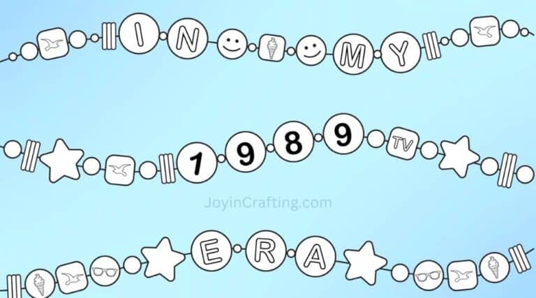 Taylor Swift Friendship Bracelet Coloring Pages - Joy in Crafting