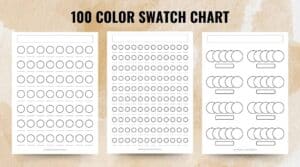 Printable Color Swatch and Color Wheel Templates - Joy in Crafting