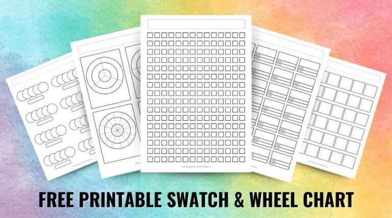 Printable Color Swatch and Color Wheel Templates - Joy in Crafting