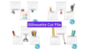 Stacked Calendar 2025 with Stand - Silhouette Cut File - Joy in Crafting