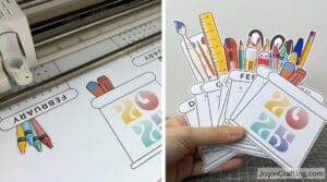 Stacked Calendar 2025 with Stand - Silhouette Cut File - Joy in Crafting