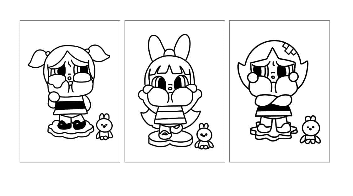 Powerpuff Girls x Crybaby Coloring Pages - Joy in Crafting
